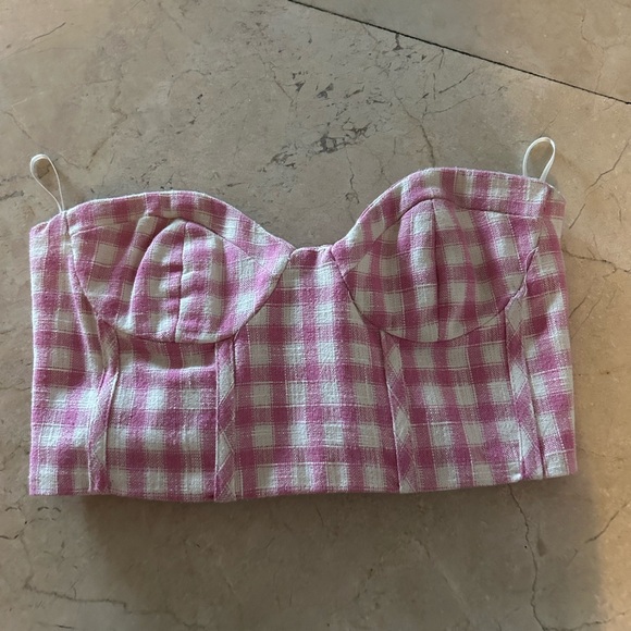 Zara | Tops | Zara Pink And White Tube Top | Poshmark